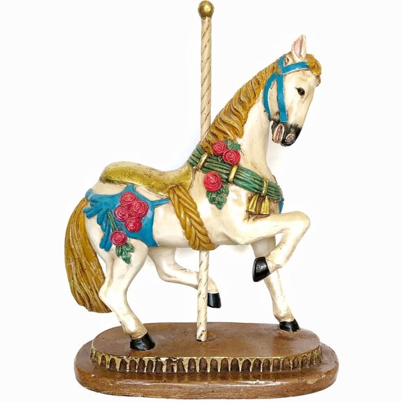 Unbranded | Accents | 5 Large Vintage Carousel Horse Figurine Hand ...